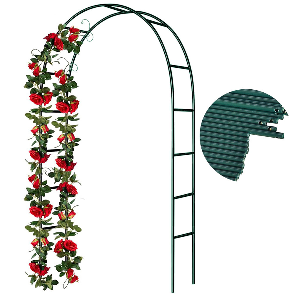 ATR Arttoreal 7'8" H x 4'5" W Patio Metal Garden Arch Trellis,Arbor ...
