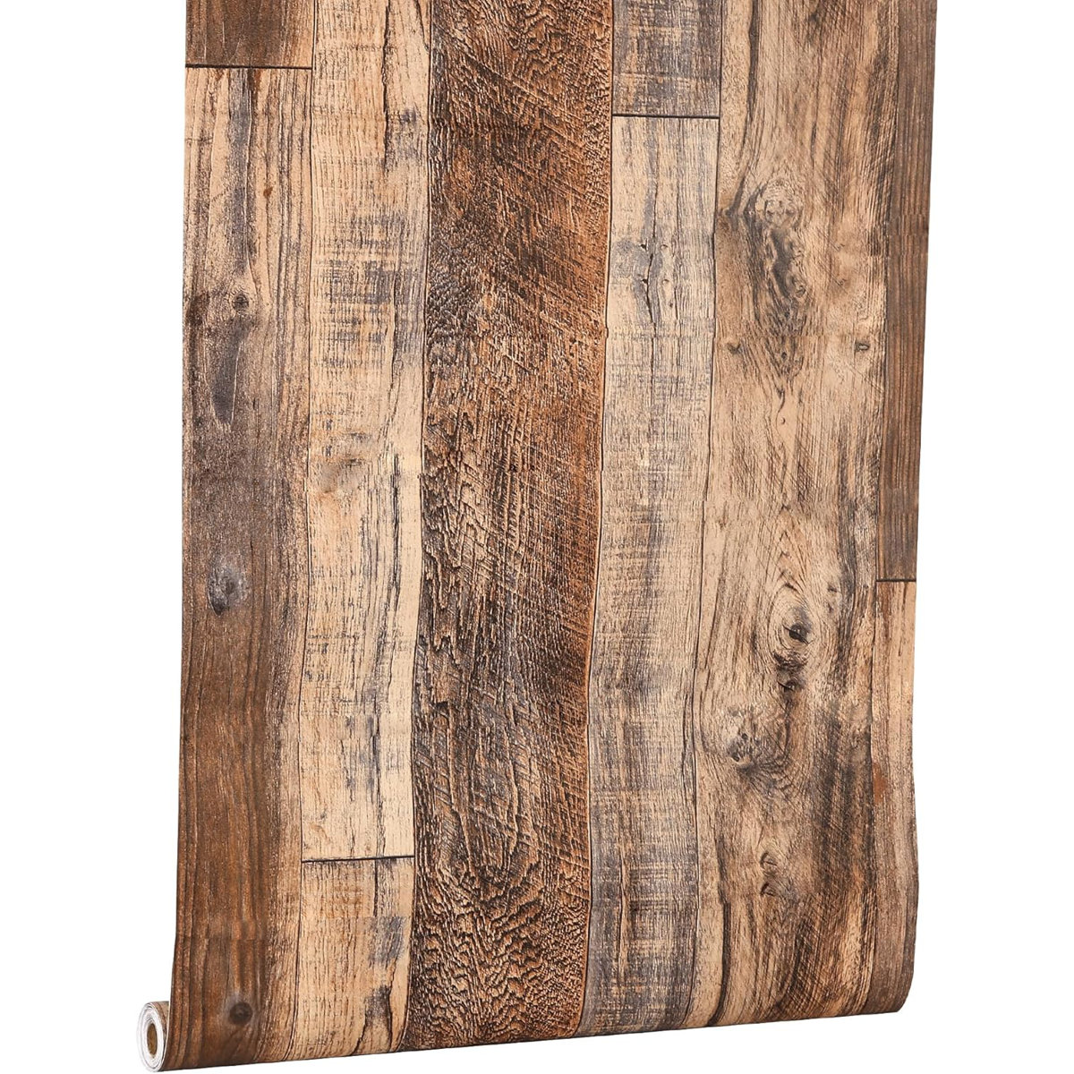 Millwood Pines Self-Adhesive Wood Grain Wallpaper For Interior ...