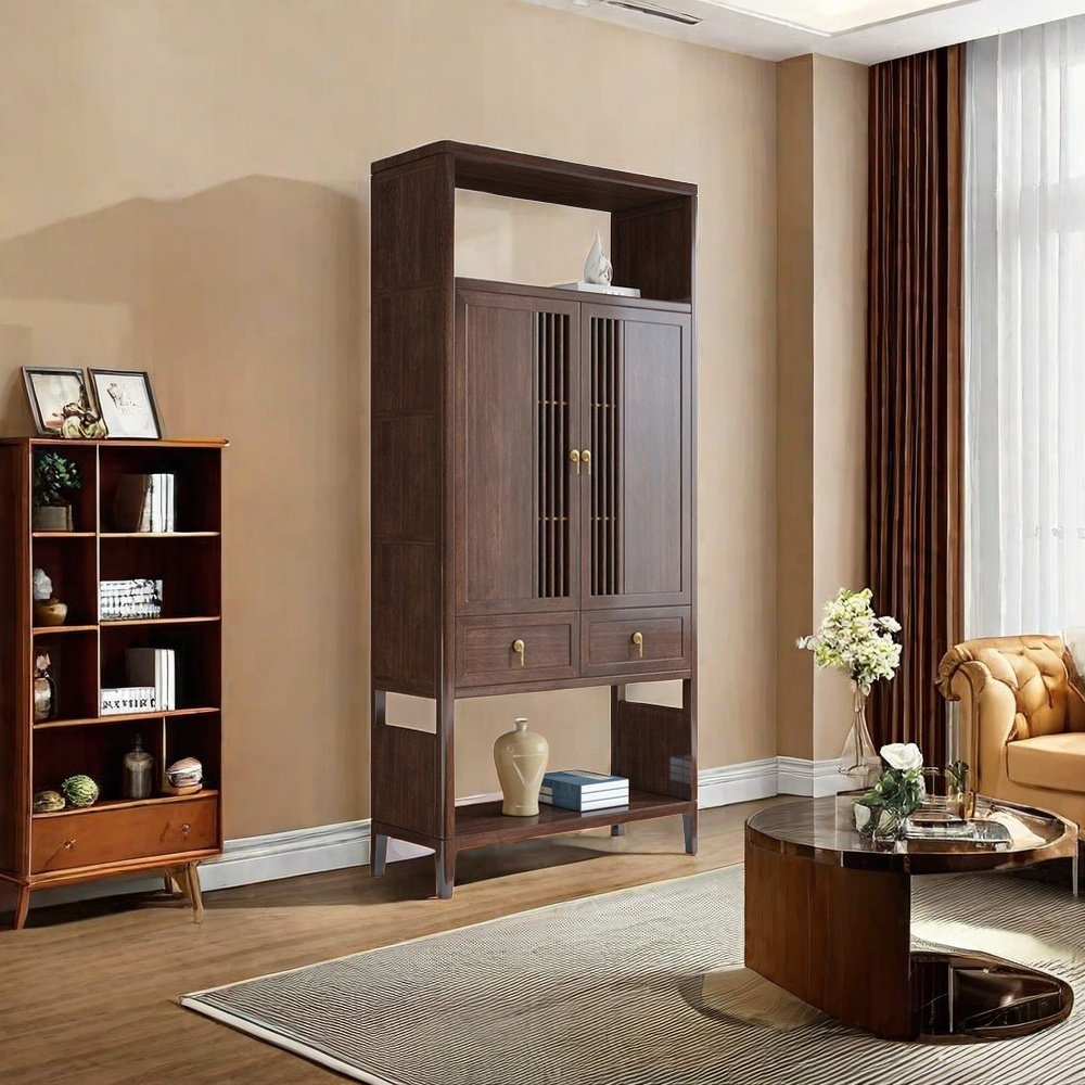 Parttlion New Chinese style solid wood bookcase | Wayfair