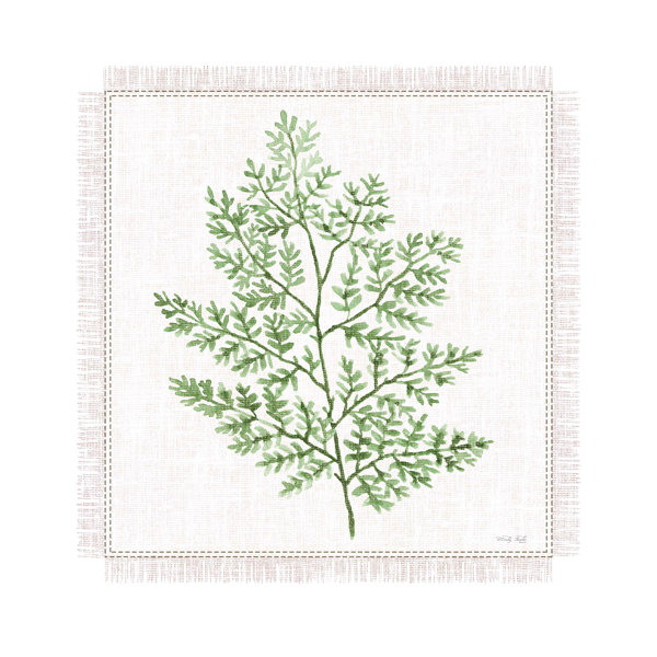 Winston Porter Arno Embroidered Leaves IV On Canvas by Cindy Jacobs ...