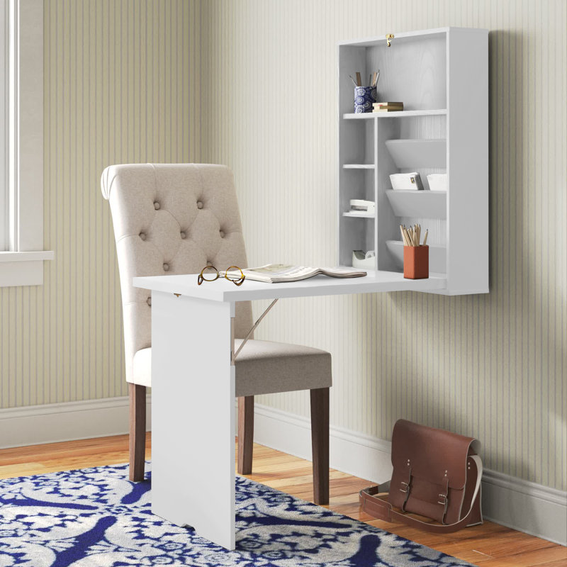 Andover Mills™ Akiva L-Shape Floating Desk & Reviews | Wayfair