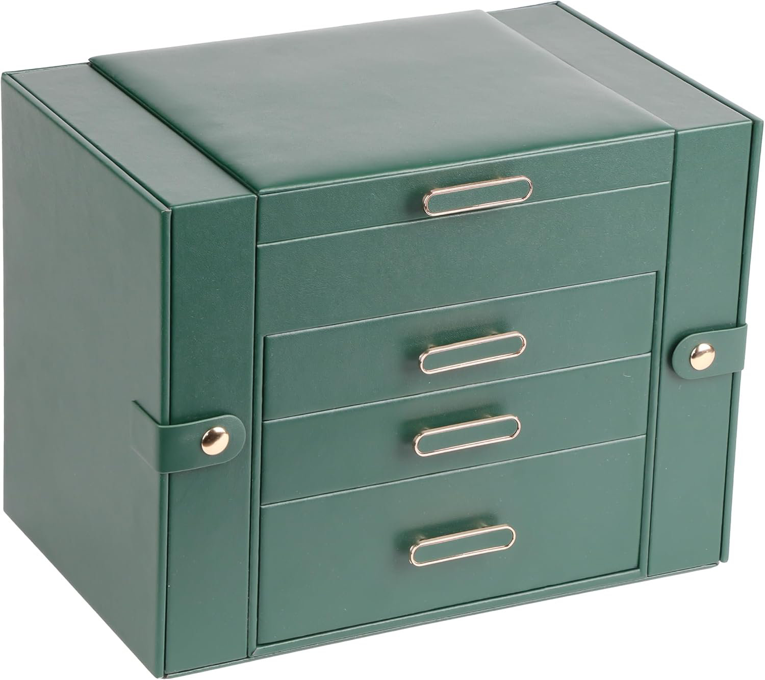 Astoria Grand 4 Layer Jewelry Organizer Box With Mirror, 2 Doors For ...