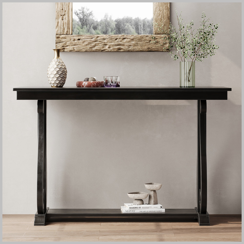 Lark Manor™ Rustic Vintage Console Table with Open Shelf - Wayfair Canada