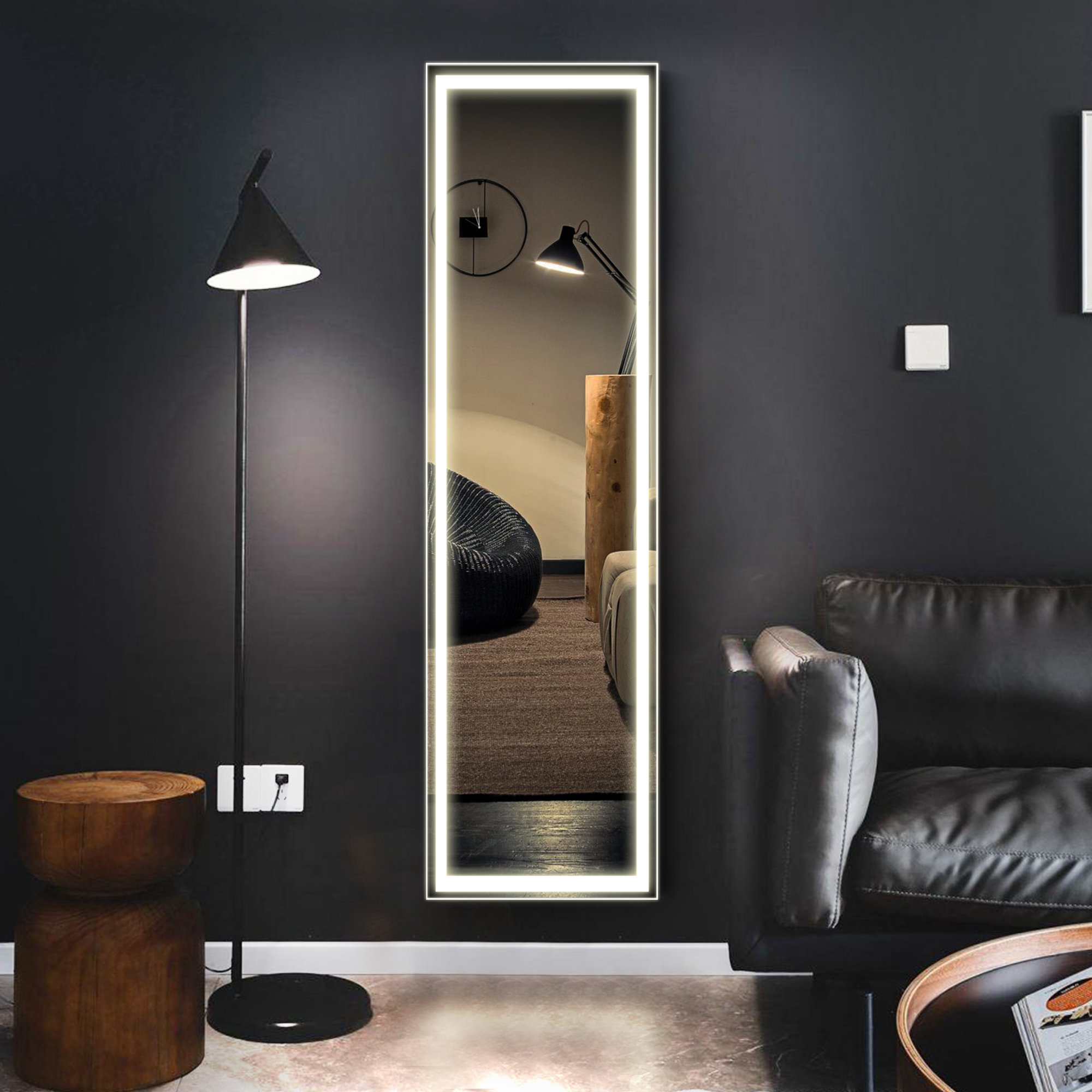 Ivy Bronx Metal Flat LED Mirror & Reviews | Wayfair