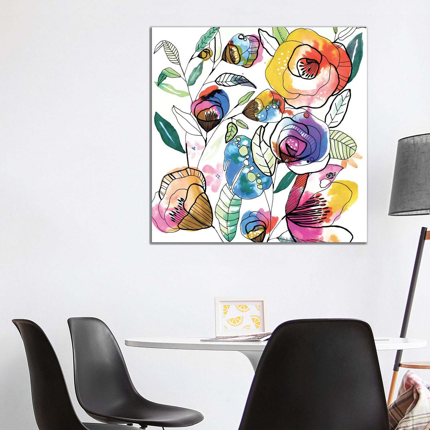 Ophelia & Co. Coloured Flowers by Cayena Blanca - Wrapped Canvas Art ...