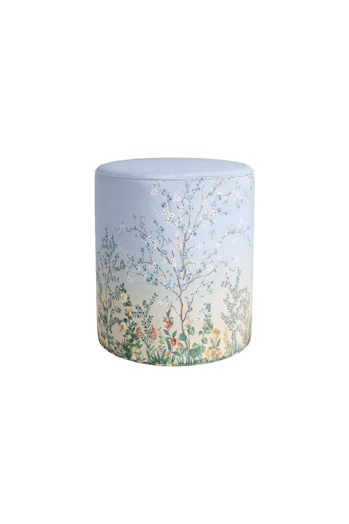 Latitude Run® Colourful Flower Detail Ottoman Pouff - Wayfair Canada