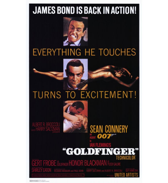 Posterazzi Pop Culture Graphics Goldfinger Movie Poster On Paper Print ...