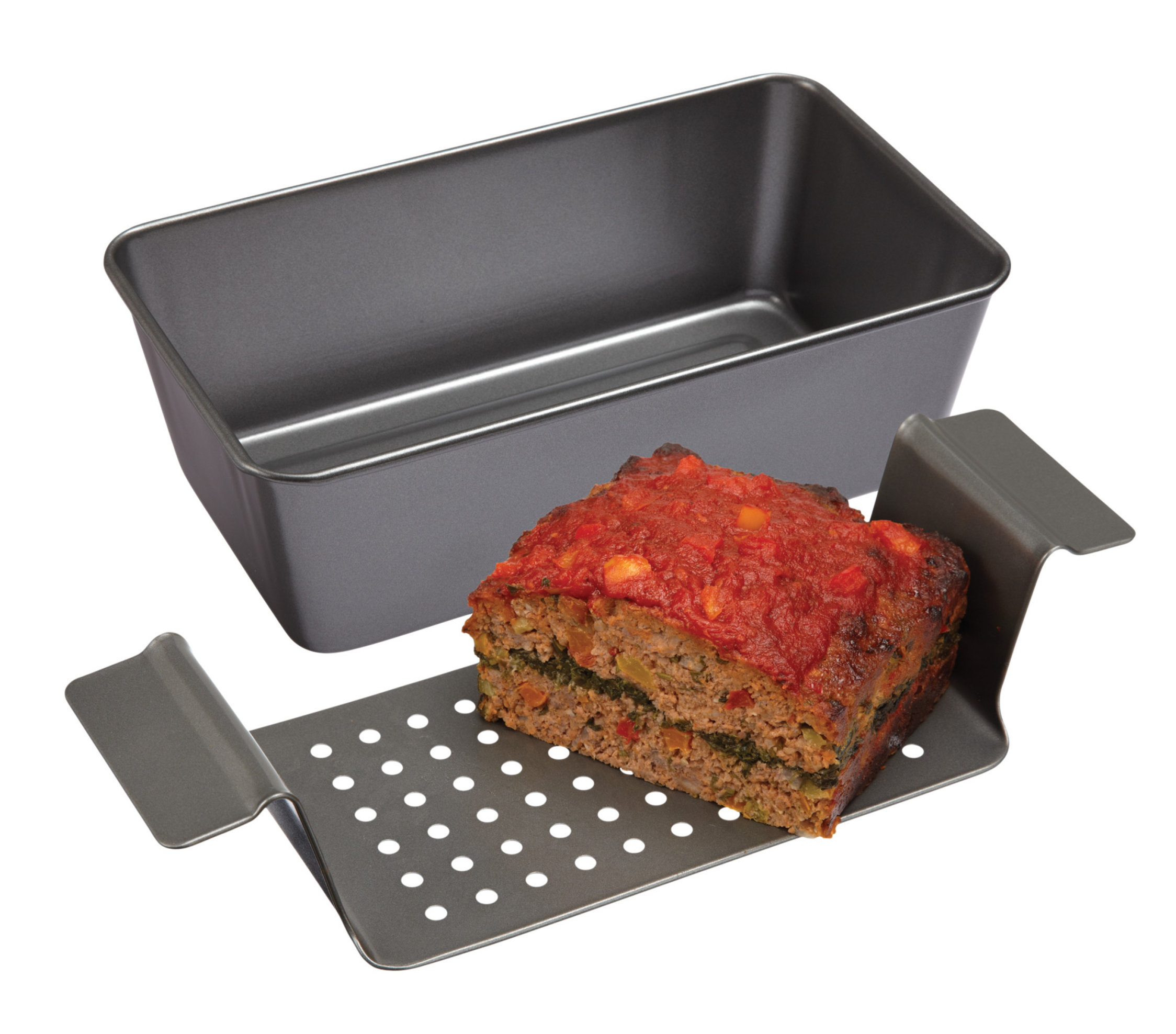 Chicago Metallic 2-Piece Non-Stick Healthy Meatloaf Pan & Reviews | Wayfair