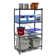 Origami 4 Tier Multipurpose Folding Storage Organizing Rack with Wheels ...