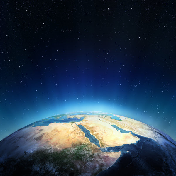 Ebern Designs Earth Seen From Space Featuring The Middle East - Wayfair ...