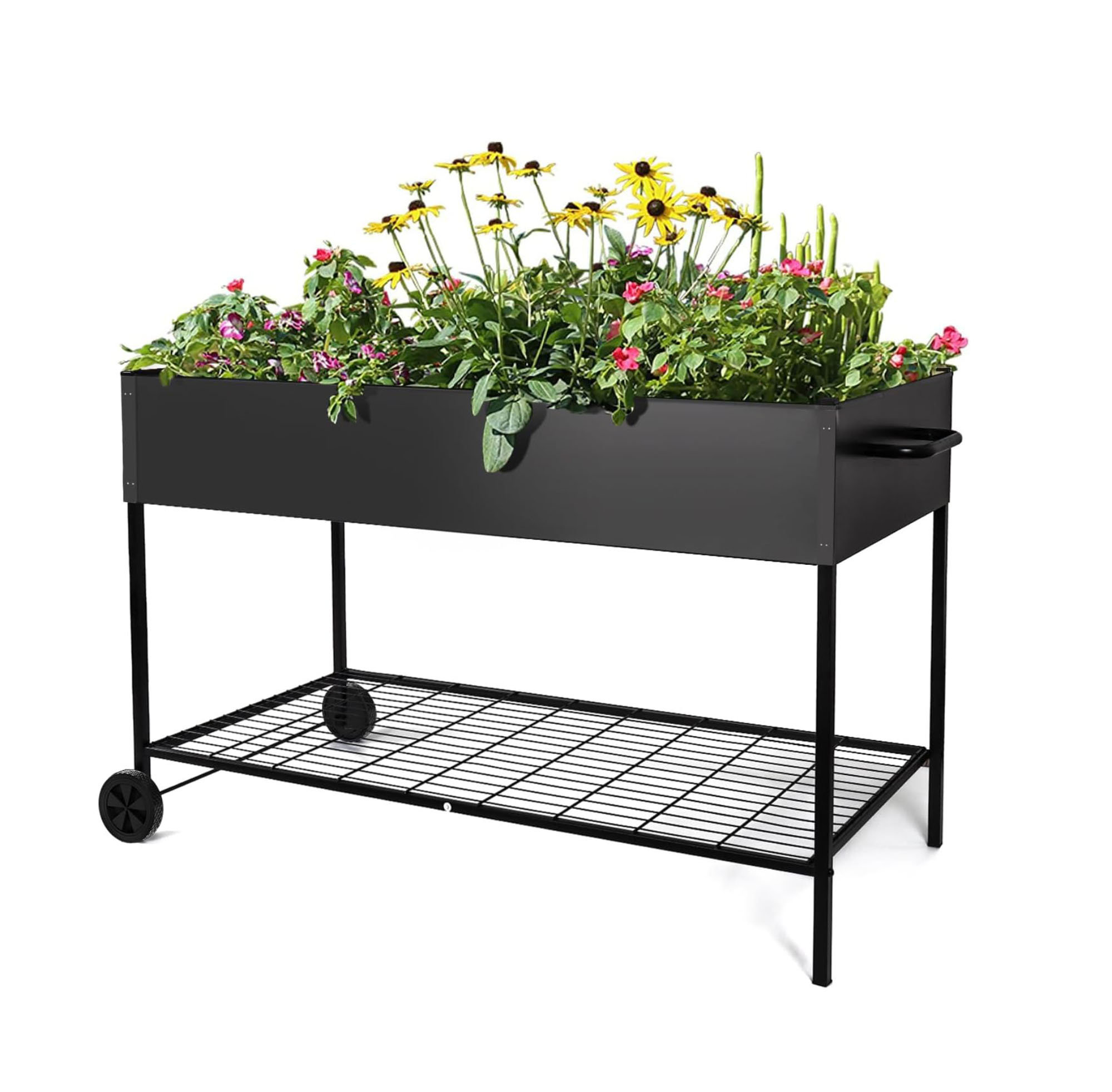 Hokku Designs Metal Elevated Garden Bed With Legs, Planting Box For ...