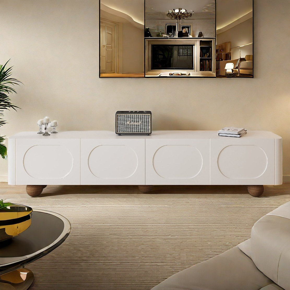 ComfyFurnituress Wabi Sabi living room TV cabinet - Wayfair Canada