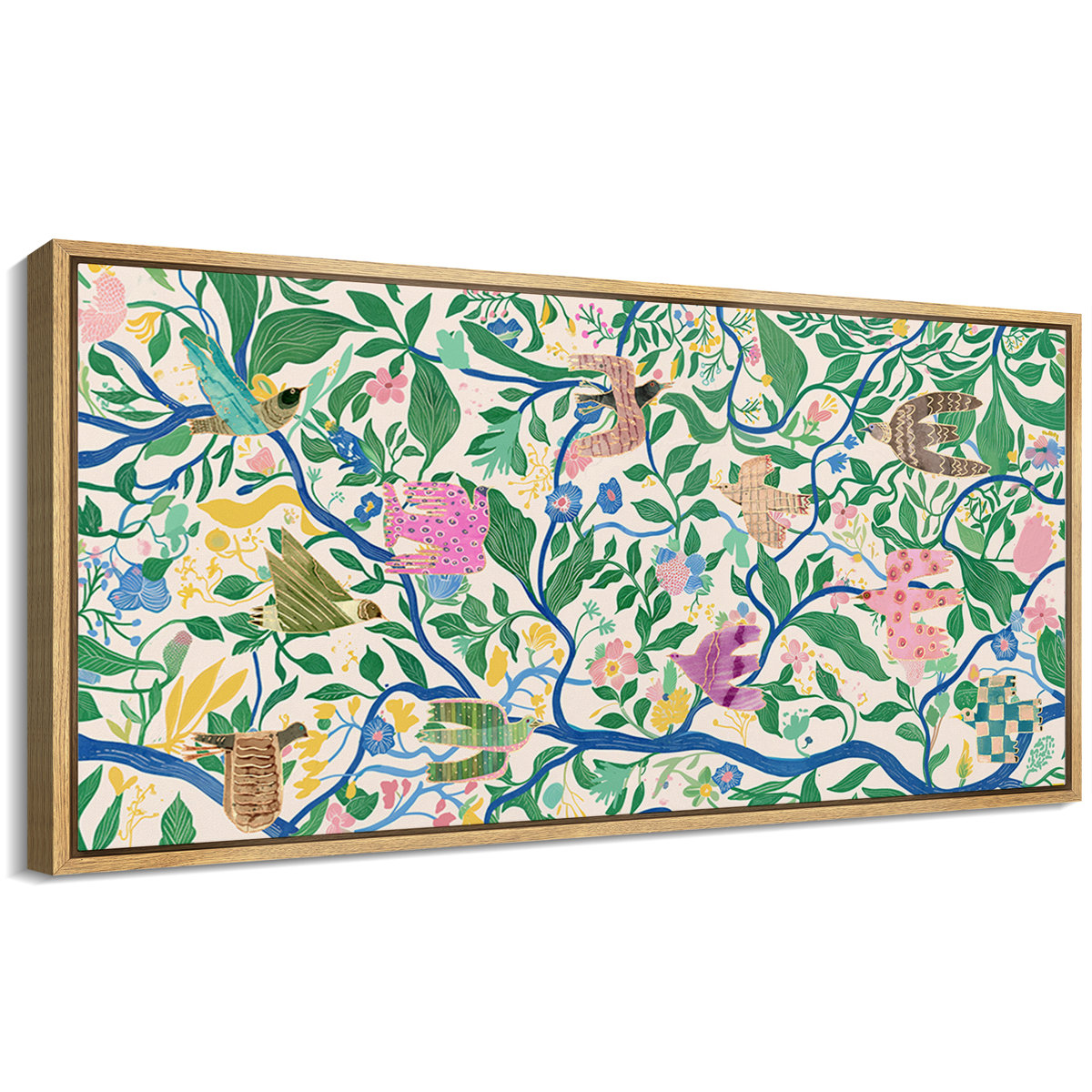 IDEA4WALL Abstract Botanical Vine Extra Large Pictures Framed Canvas ...