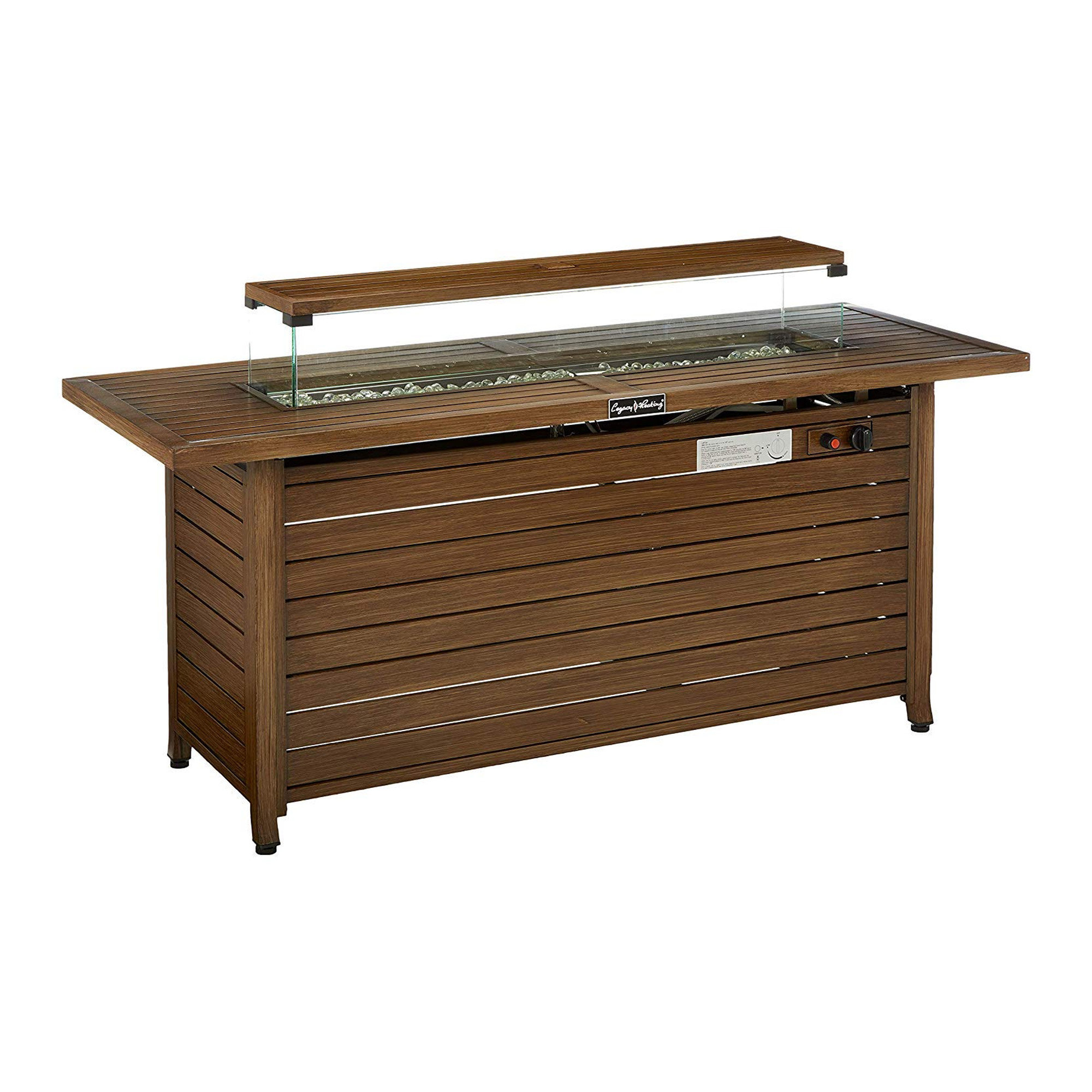 Latitude Run® 57 in Propane Fire Pit Table, 50000BTU, Retangular ...