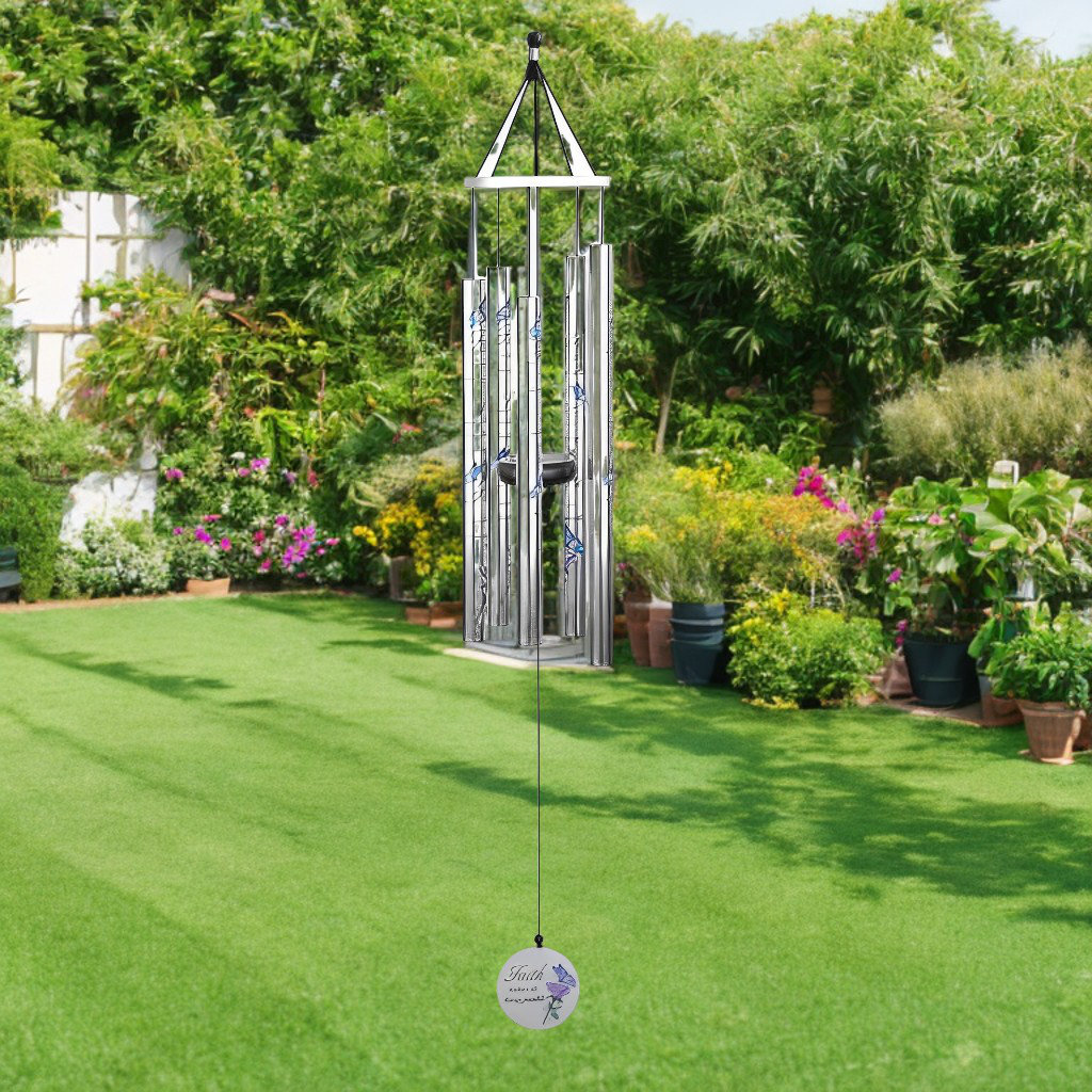 Arlmont & Co. 36" Long Butterfly Stamped Tube Wind Chime - Wayfair Canada