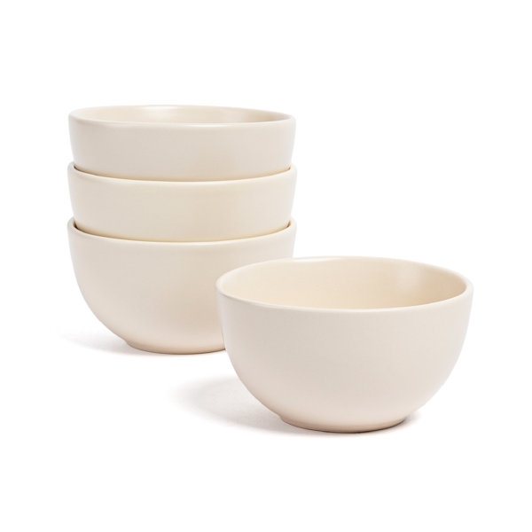 over&back Coupe 9oz Semi Hand-Finished Stoneware Mini Bowls, Set of 4 ...