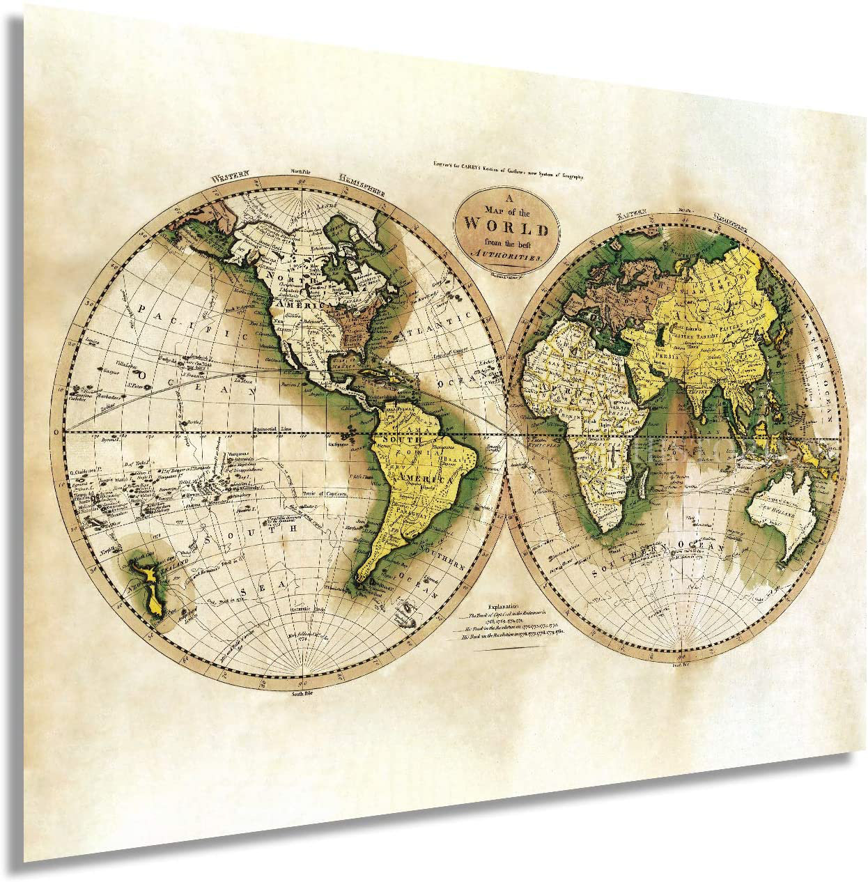 Breakwater Bay 1795 World Map Poster Wall Art on Paper - Wayfair Canada