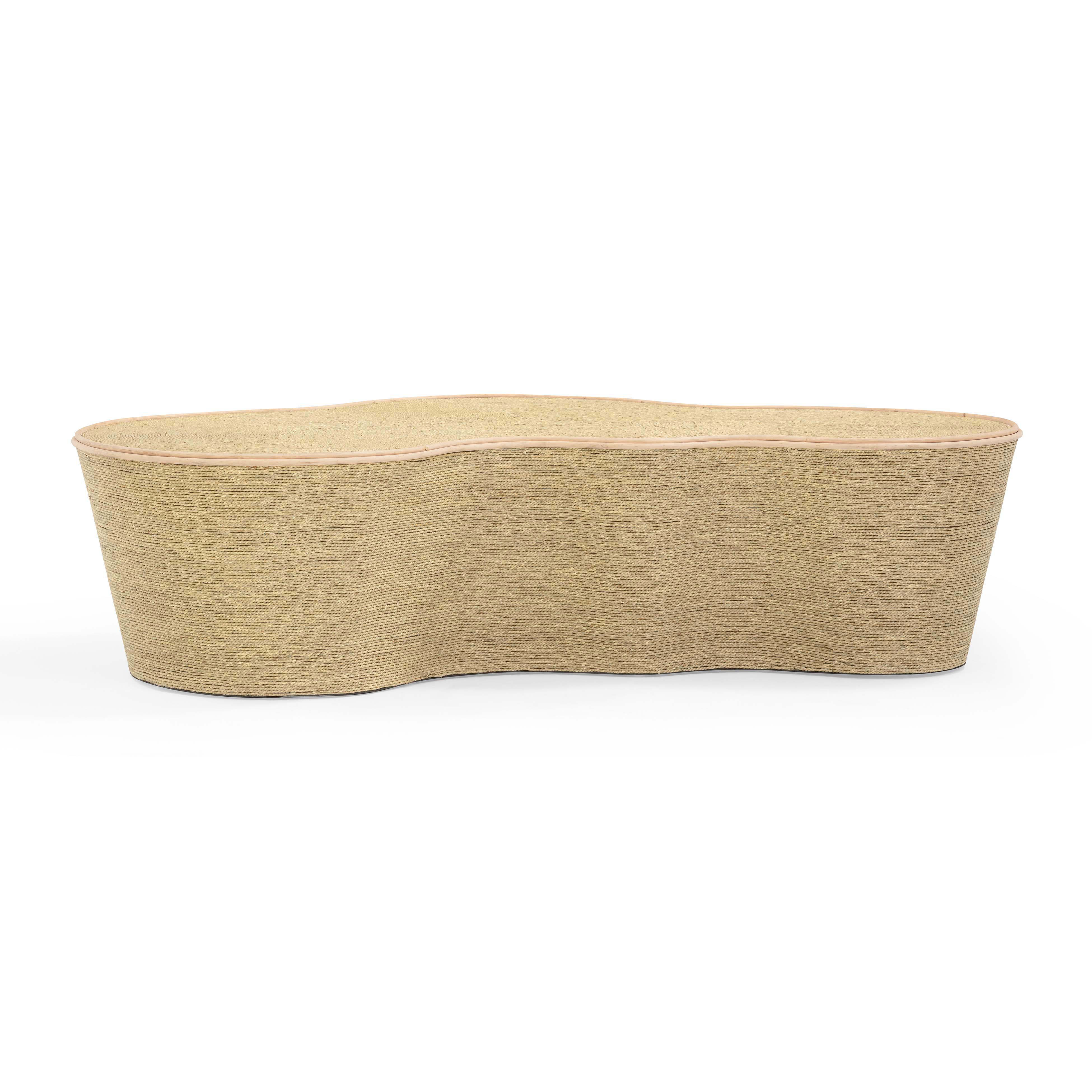 Bay Isle Home™ Slab Natural Seagrass Coffee Table | Wayfair