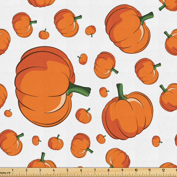 The Seasonal Aisle Airielle Halloween Plump Pumpkin Fabric | Wayfair.co.uk