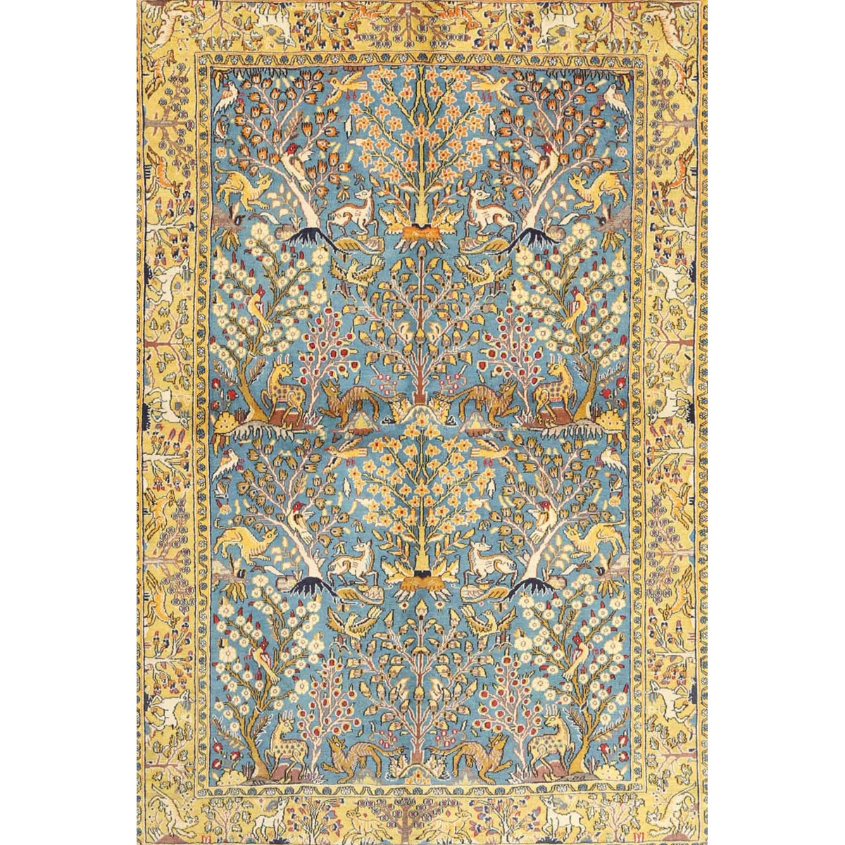 Bungalow Rose Oriental Yellow/Blue Area Rug & Reviews | Wayfair