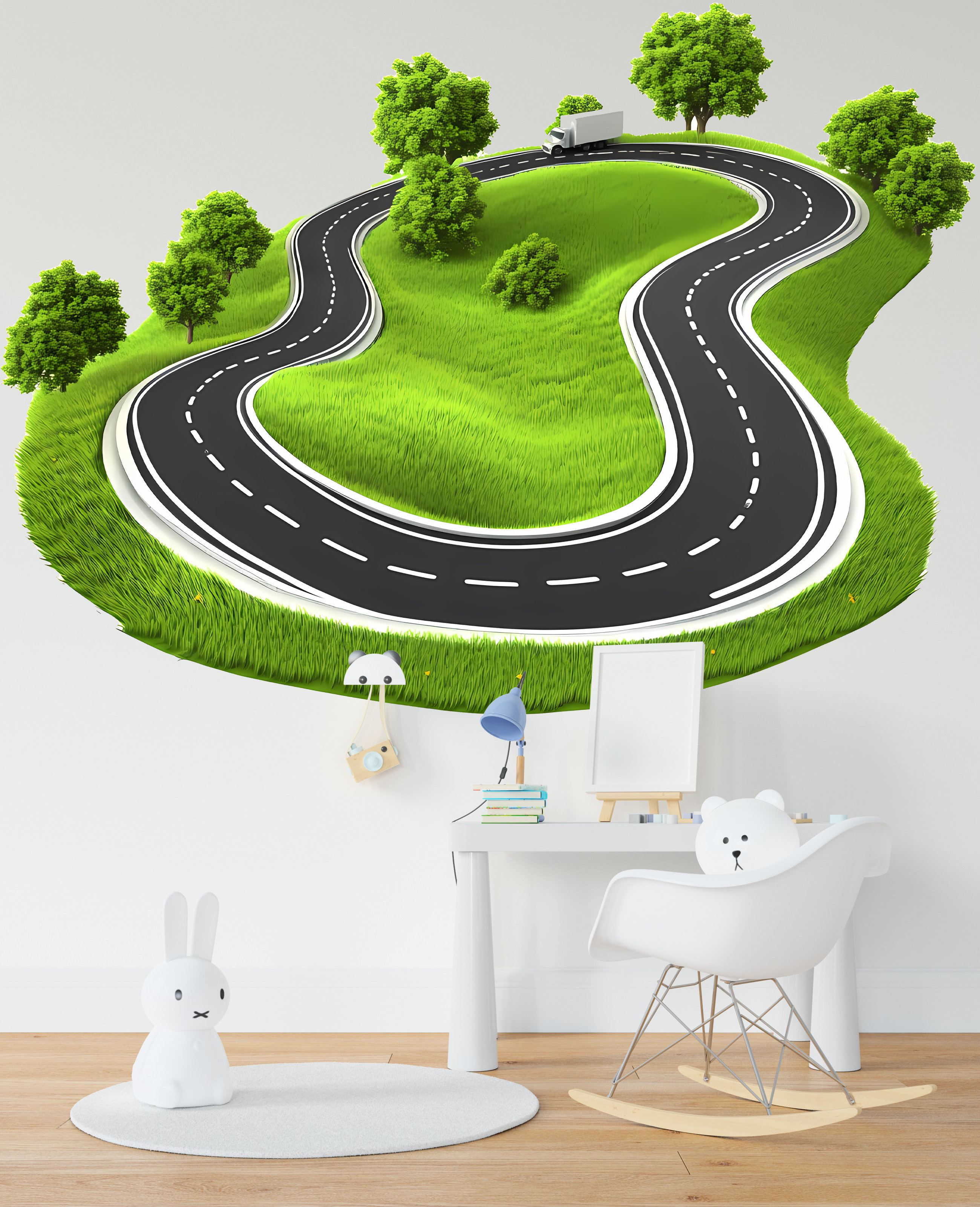 Mason & Marbles Vinyl Road Track Wall Decal – Traffic Decals for Kids ...