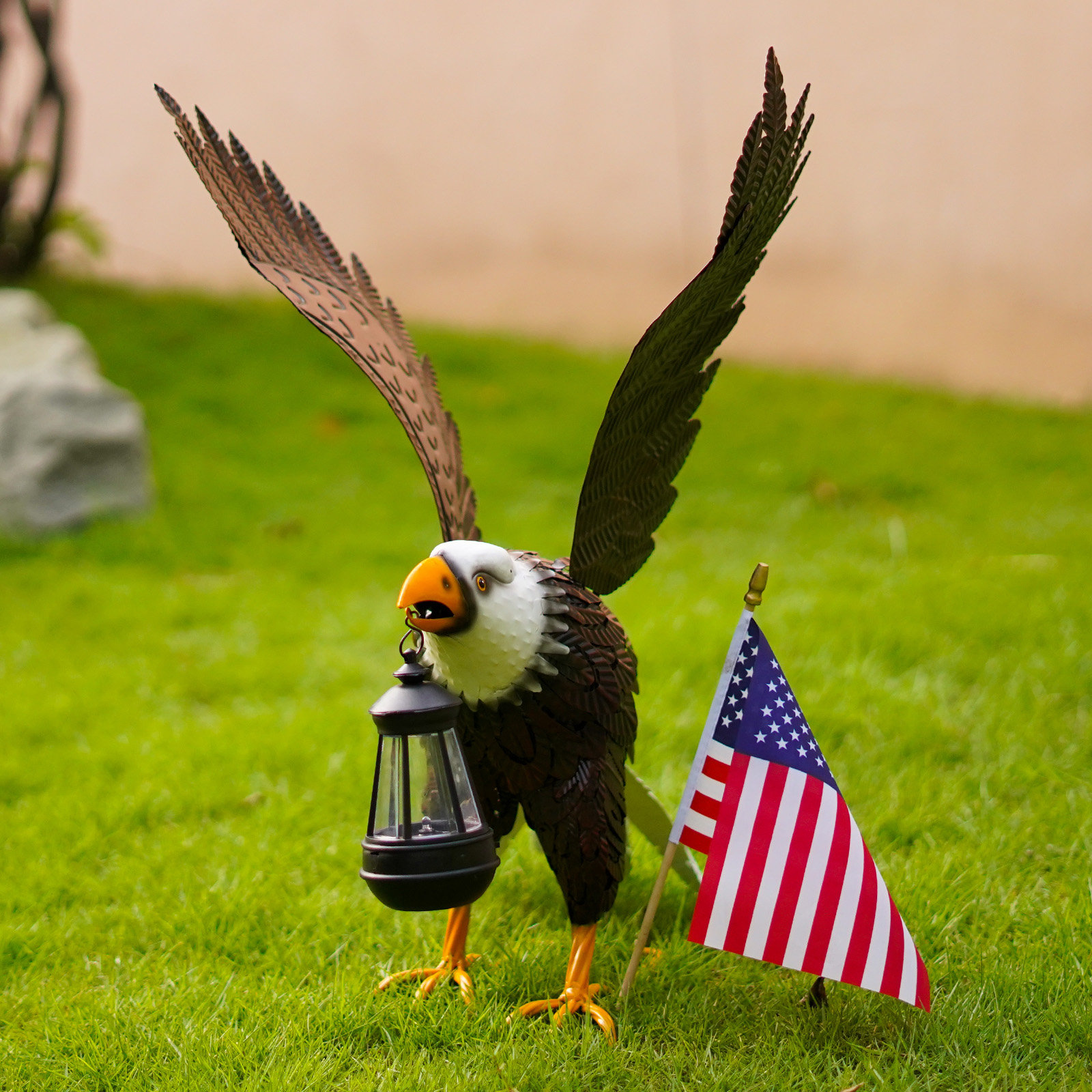 Goodeco Metal Bald Eagle Large Outdoor Statues Yard Decorations Outdoor ... Goodeco Metal Bald Eagle Large Outdoor Statues Yard Decorations Outdoor ...