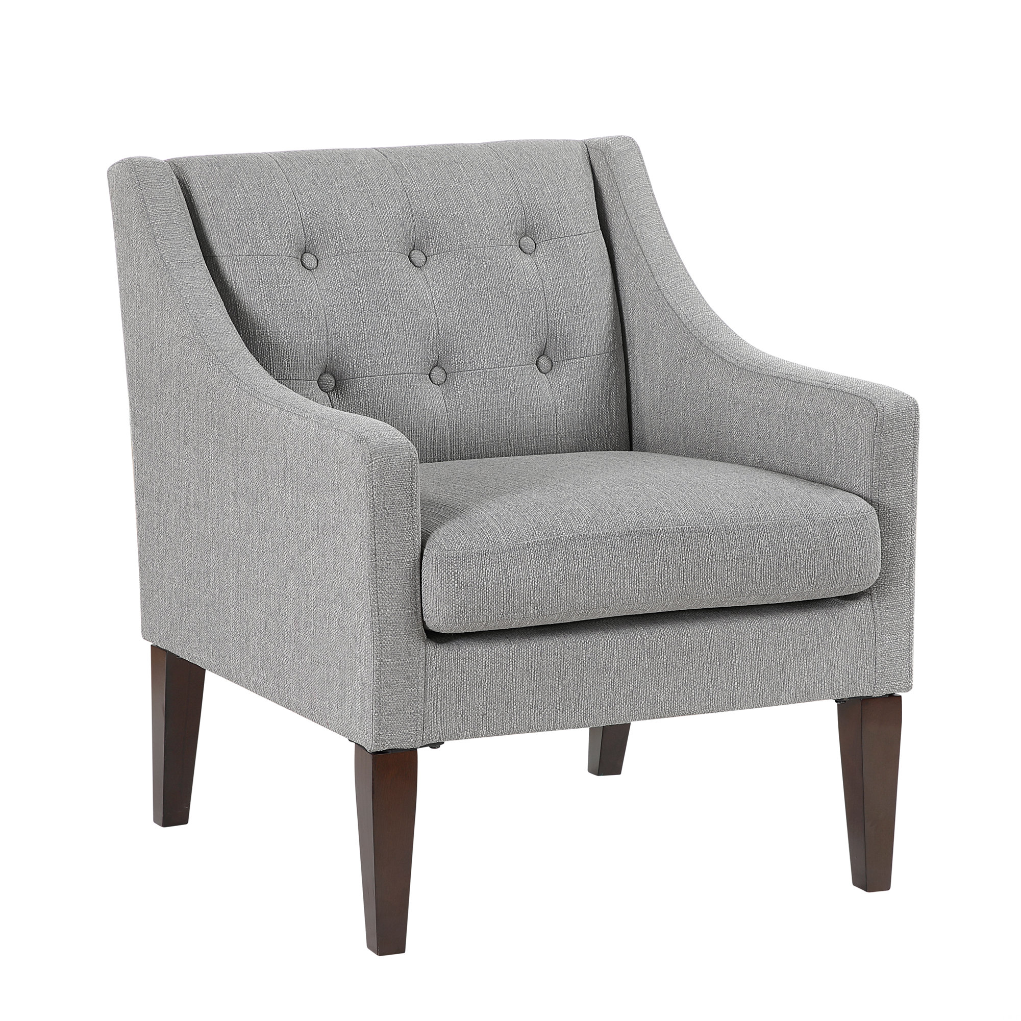Winston Porter Contemporary Accent Chair, Button-Tufted Chair, Living ...
