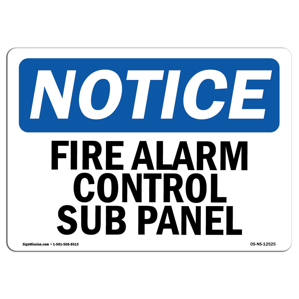 SignMission Notice - Fire Alarm Control Sub Panel Sign - Wayfair Canada