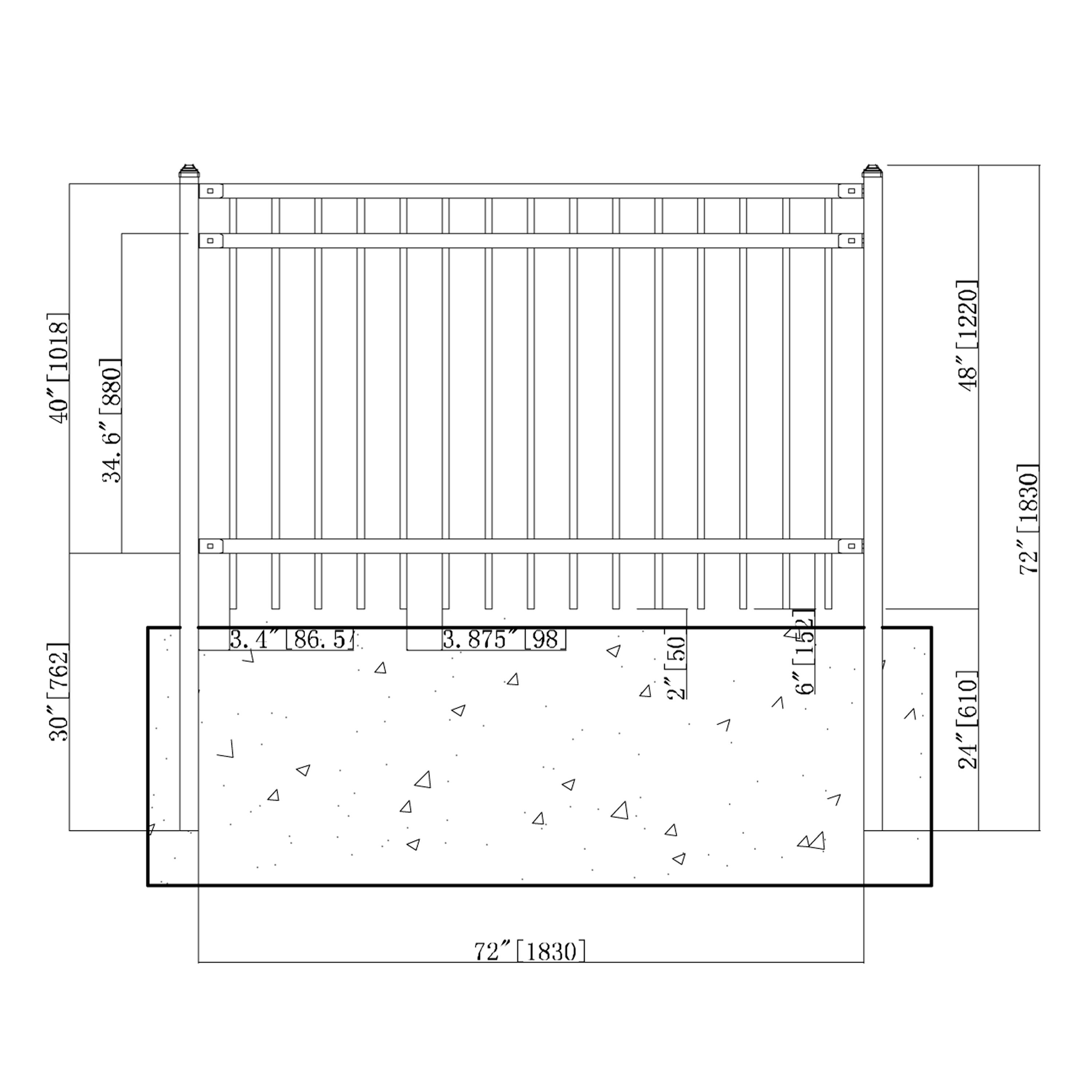 ALEKO 6 ft. W Nice DIY Unassembled Steel Fence Panel - Wayfair Canada