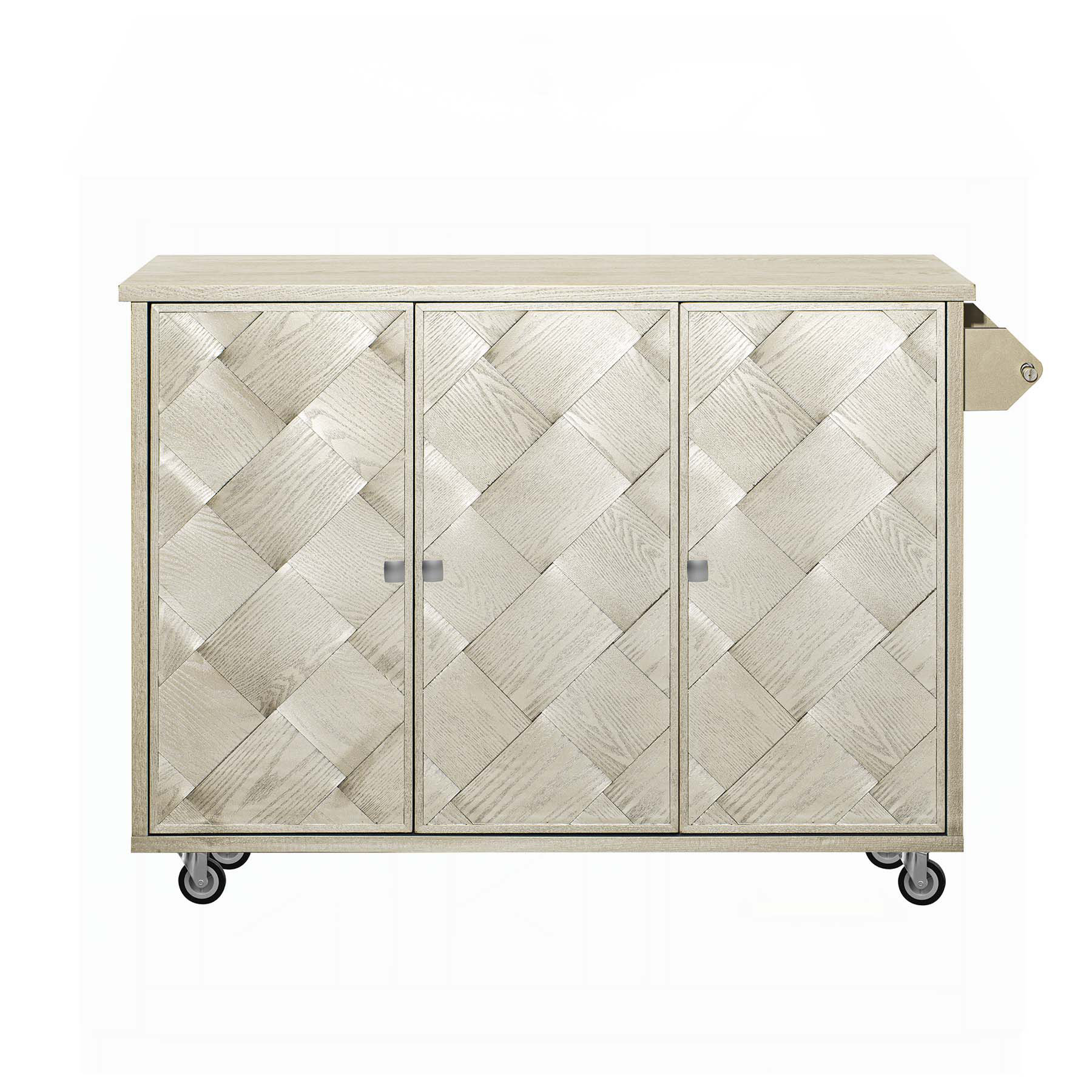 Ophelia & Co. Versatile Solid Wood Kitchen Island with Multiple Storage ...