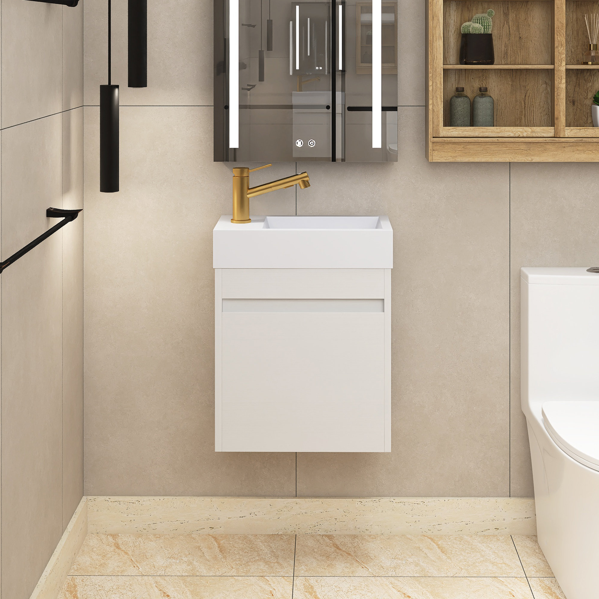 Ebern Designs Elish 18.11'' Single Bathroom Vanity with Top - Wayfair ...