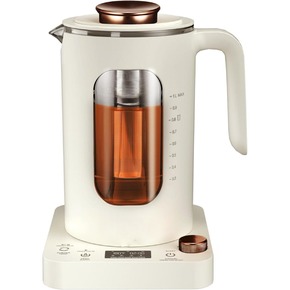 Mullets Homeiances Glass Electric Kettle with Temperature Control | Wayfair
