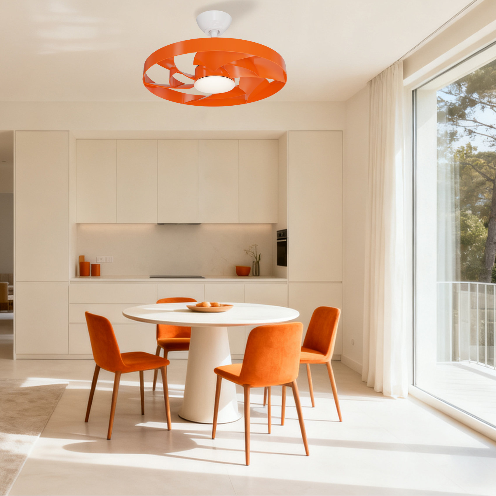 Ebern Designs Zippy 22" Indoor White Ceiling Fan with White Blades ...