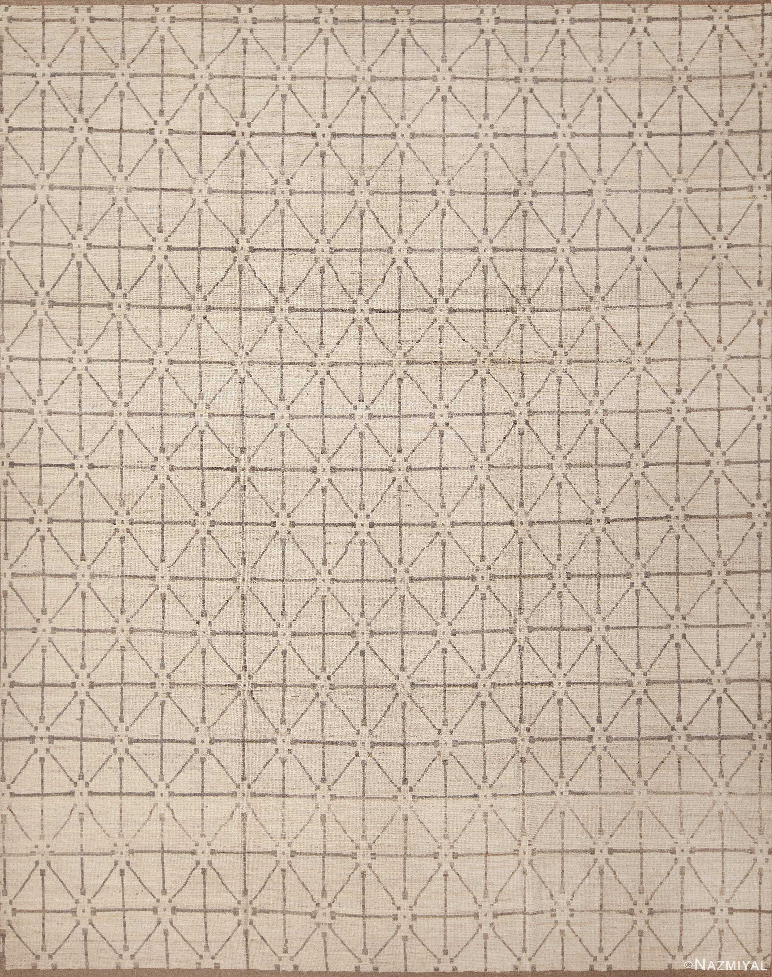 Nazmiyal Collection One-of a Kind Neutral Cream/Soft Gray Allover ...