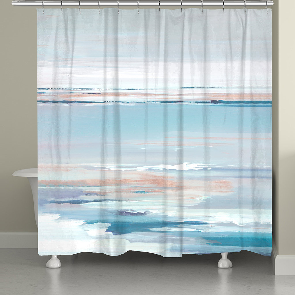 Rosecliff Heights Jelissa Pastel Horizon Shower Curtain & Reviews | Wayfair