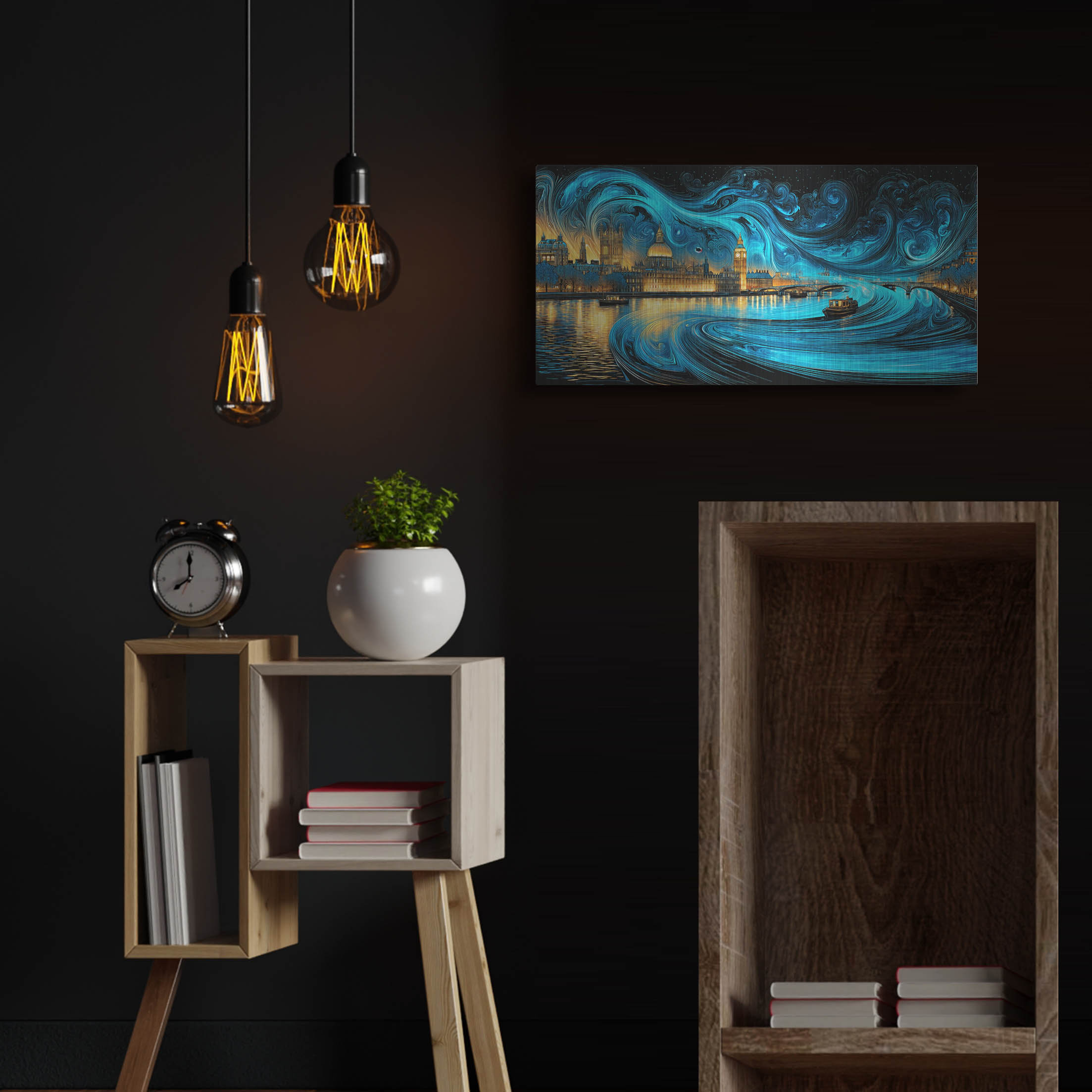 Ivy Bronx 'Waves Of Light Over London' by Ann Klee Metal Wall Art ...