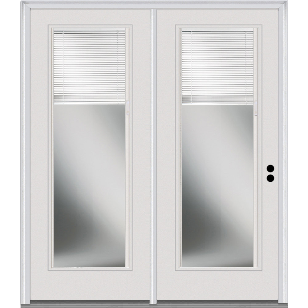 Verona Home Design Primed Fiberglass Patio Door with Full Lite Raise ...