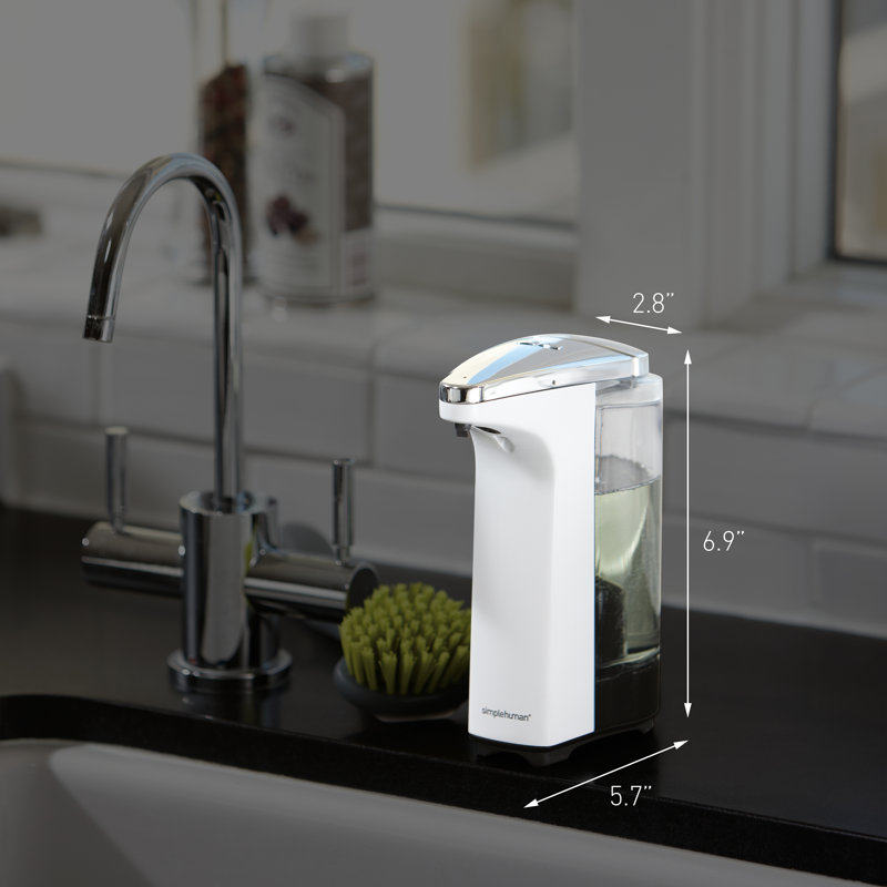 Simplehuman 8 oz. Touch-Free Sensor Liquid Soap Pump Dispenser with ...
