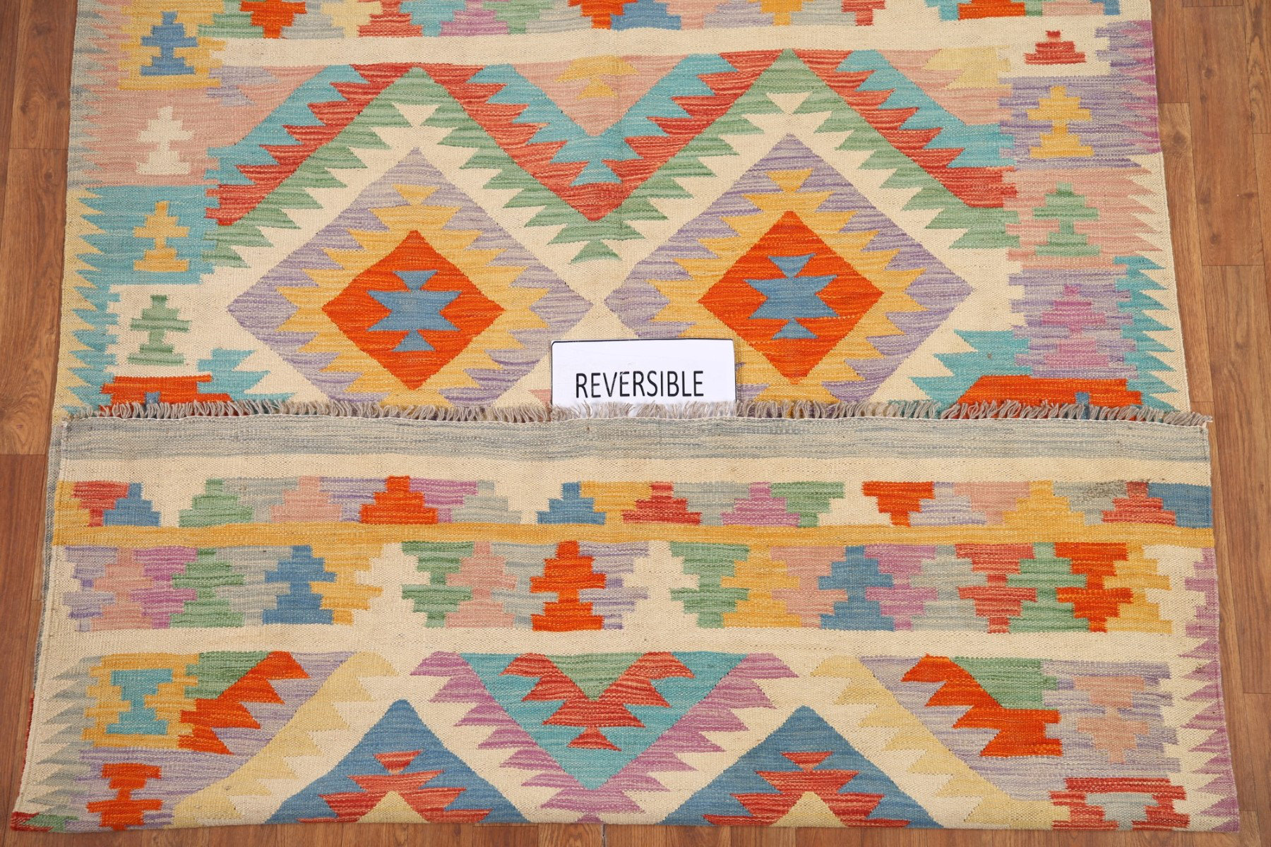 Bungalow Rose Colorful Kilim Oriental Area Rug 5x7 | Wayfair