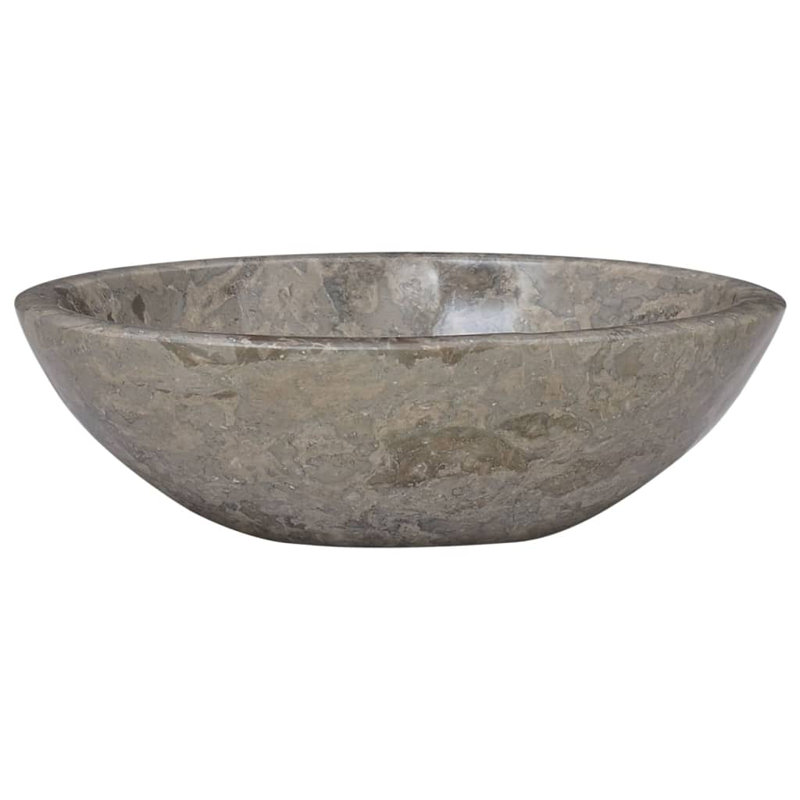 VidaXL 15.7'' Marble Oval Vessel Bathroom Sink | Wayfair