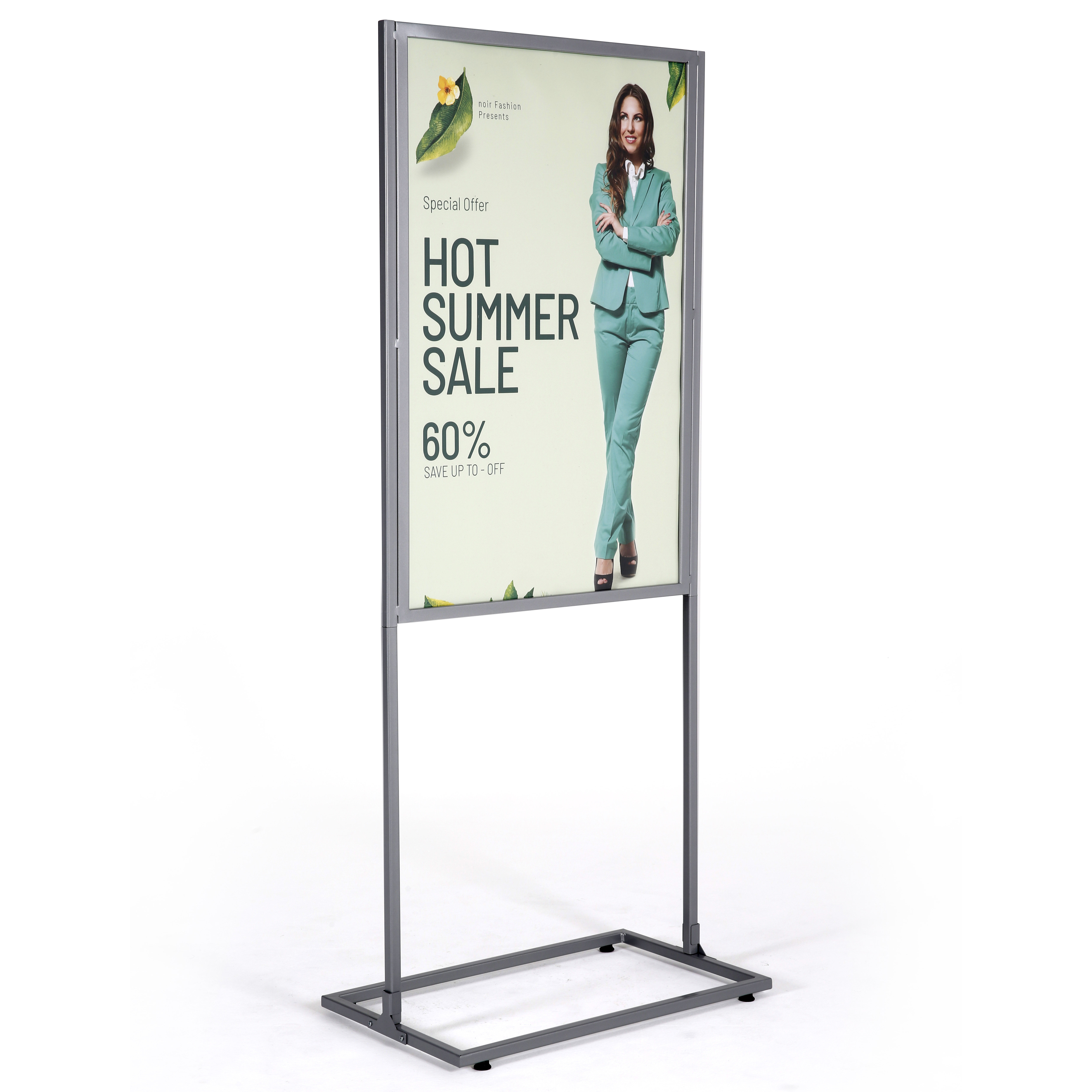 MT Displays Metal Eco Info Board, Pedestal Poster Holder Sign Post ...