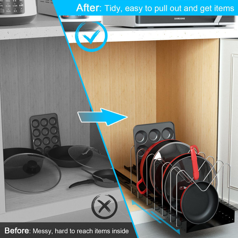 Mint Pantry® Stainless Steel Rectangle Countertop / Cabinet Pot Rack ...