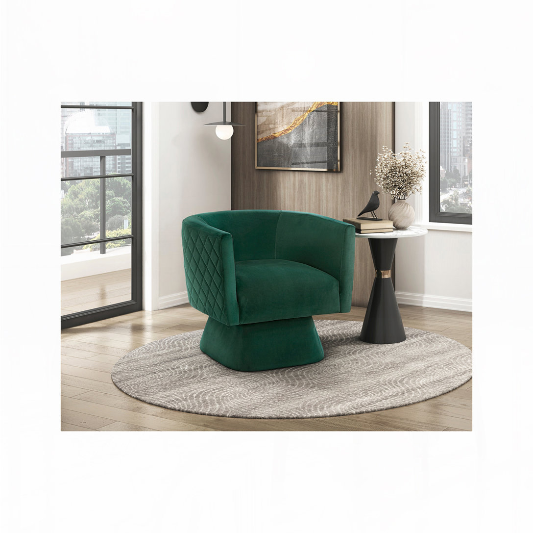 Mercer41 Earl 29" Modern Velvet Swivel Accent Chair – 360° Rotating ...