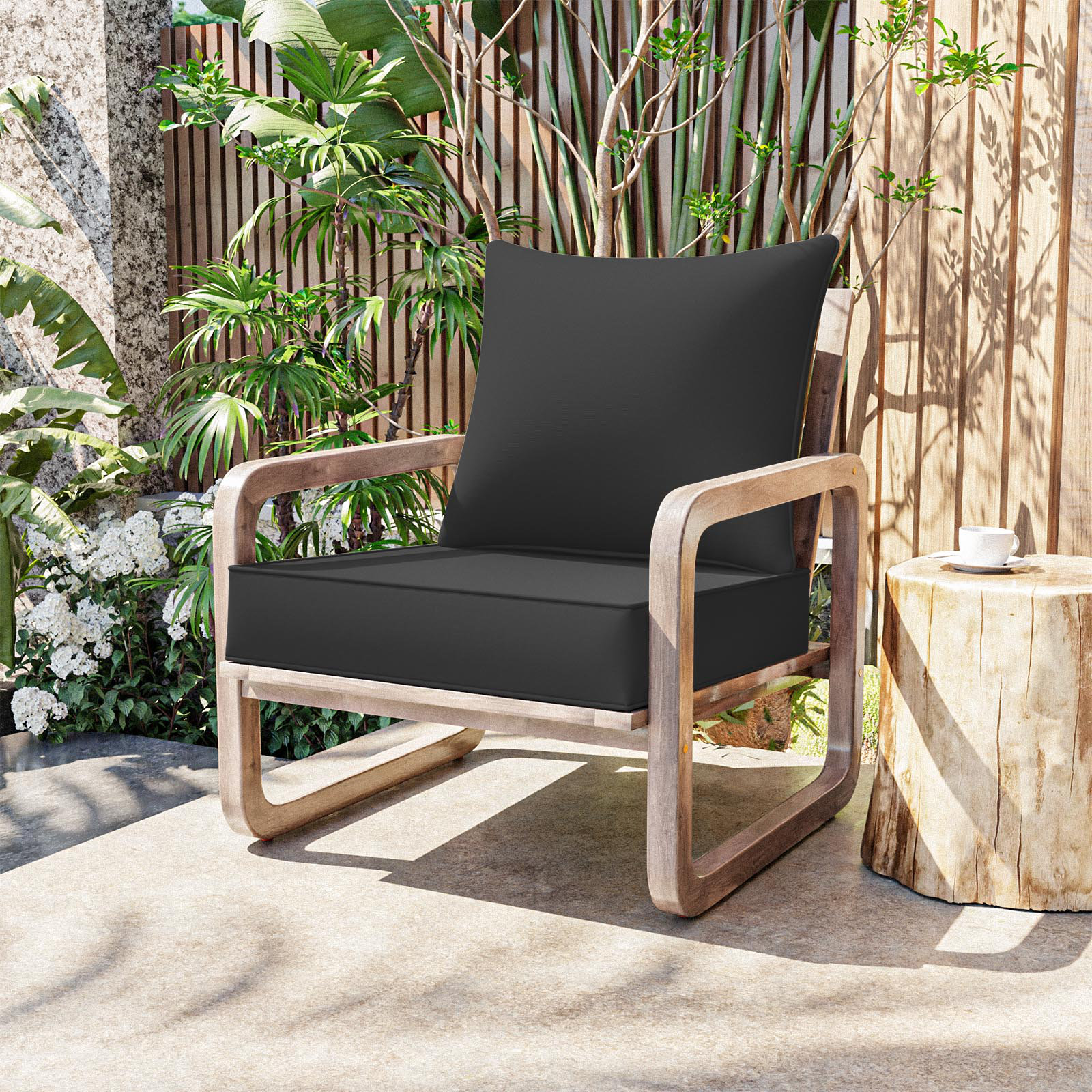 Ebern Designs Wynee Outdoor Deep Seat Cushion Set Outdoor Patio Chair ...