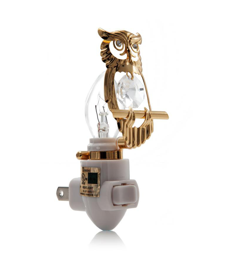 Matashi Crystal 24K Gold Plated Owl Night Light & Reviews - Wayfair Canada