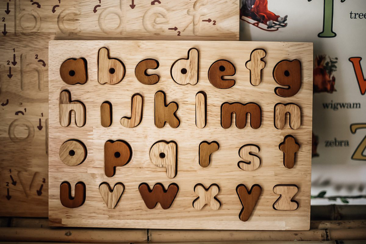 QTOYS USA Natural Lowercase Letter Puzzle | Wayfair
