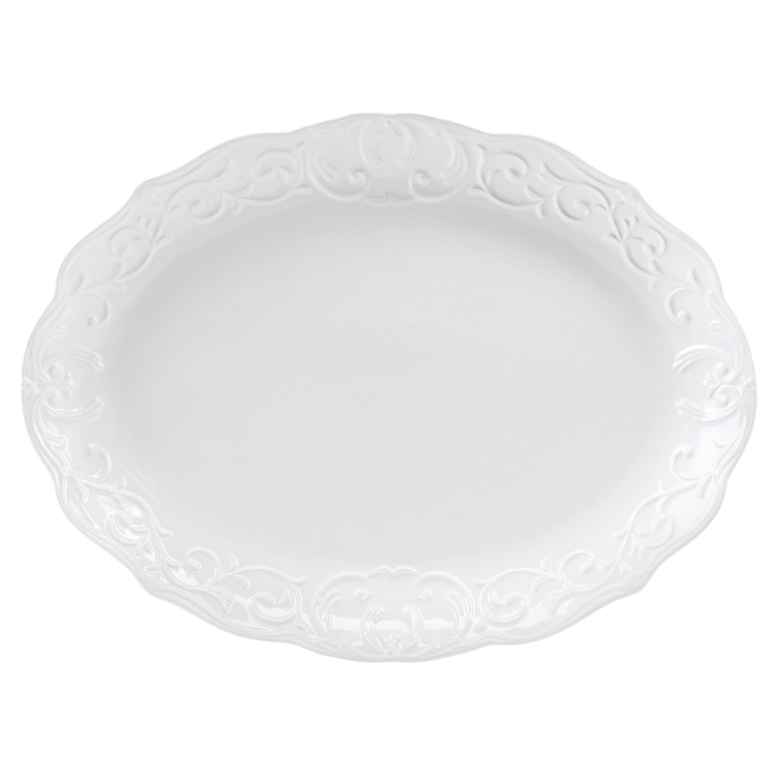 Gibson Home Bountiful Joy 18.75 x 14 Inch Durastone Oval Platter in ...