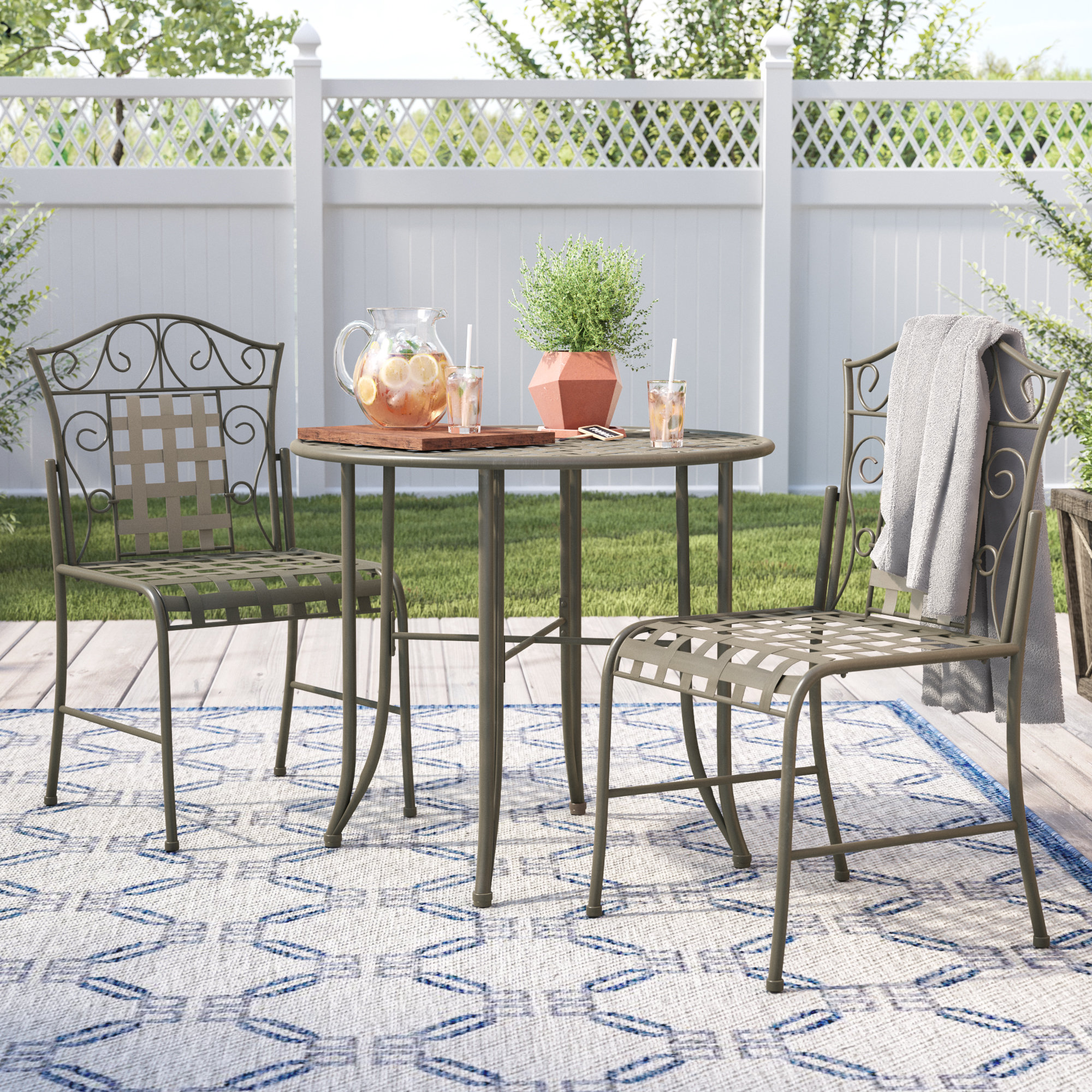 Lark Manor™ Apisan 3 Piece Bistro Set & Reviews | Wayfair