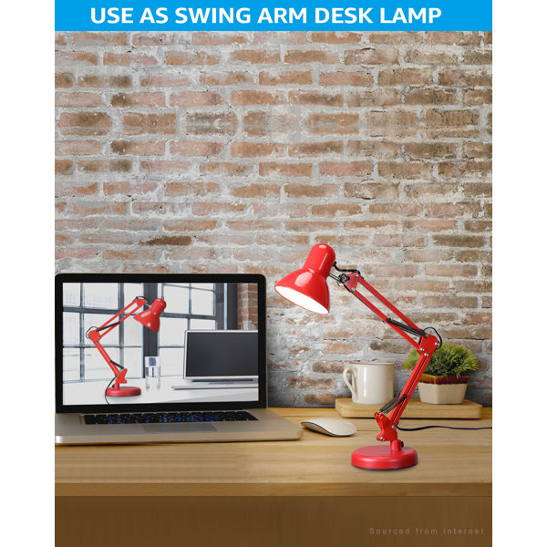 Ebern Designs Stelly Metal Adjustable Desk Lamps, Swing Arm Architect ...