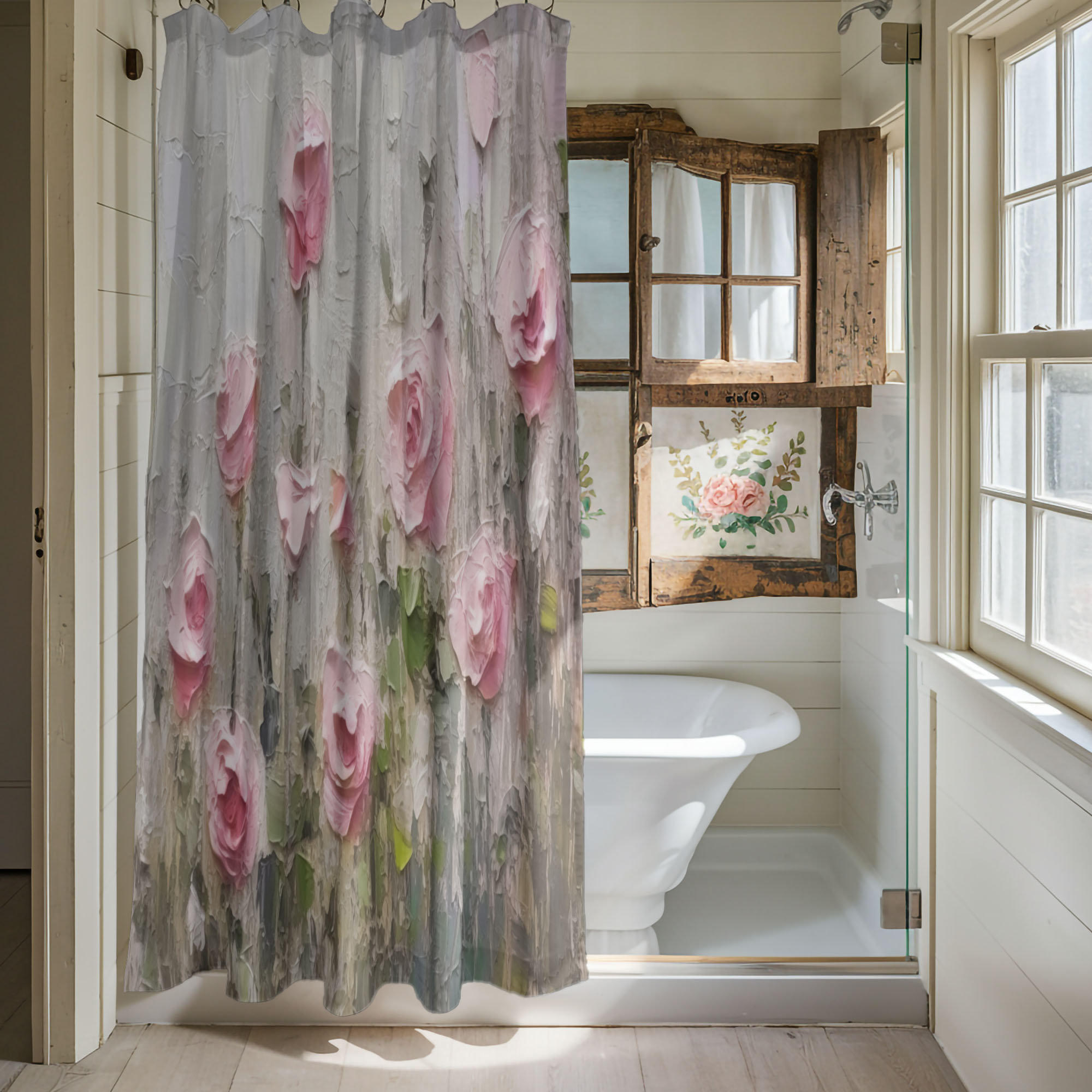 East Urban Home Formeka Floral Shower Curtain | Wayfair